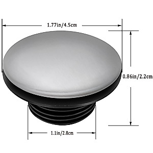 3 Pieces Silver Faucet Hole Cover Sink Faucet Hole Cover Kitchen Tap Hole Cover Sink Caps for Top Holes Stainless Steel(1.2 to 1.6 inch in Diameter)