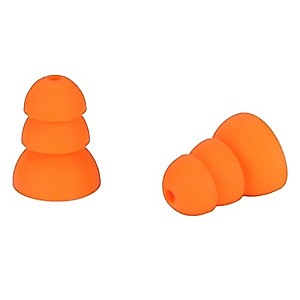 8pcs Orange Silicone Ear Tips Silicone Eartips Noise Reduction Replacement Earplugs for Se846 Se535 Se215 and Inner Hole 3.5mm Earbud