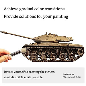 Sdanart Drybrush Set Hobby Drybrush Paint Brush,Detail Paint Brush Set,3 pcs Professional Art and Advanced Acrylic Paint Brushes for Tabletop&Wargames Miniature Watercolor Oil Painting,Model