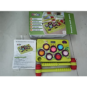 BAODLON Interactive Pound a Mole Game, Toddler Toys, Light-Up Musical Pounding Toy, Early Developmental Toy, Fun Gift for Age 3, 4, 5 Years Old Kids, Boys, Girls, 2 Soft Hammers Included