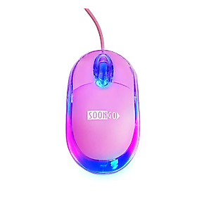 Pink Mini Mouse Computer Mouse Ergonomic Mouse with 1.5M Cable USB Mouse for Laptop PC Desktop mice Compatible with Windows Linux Mac fit for Office Business Home Kids and Lady by SOONGO