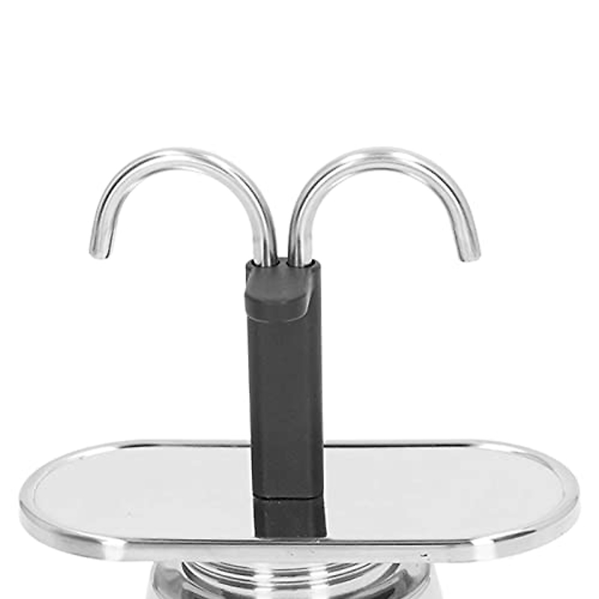 Haofy Stainless Steel Moka Pot, Stovetop Mini 2-Cup Moka Pot, 100ml Dual Pipe Stainless Steel Coffee Maker Anti Scald Nonslip Thickened Strainer Widely Used Mocha Pot