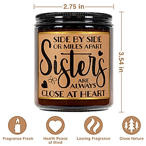 STORALIT Scented Candles Jar Funny Gifts for Sister, Sister in Law, Sisters - Sister Gifts with Best Wishes Cards from Sister, Brother - Thank You, Christmas Birthday Gifts Big Sister Gifts