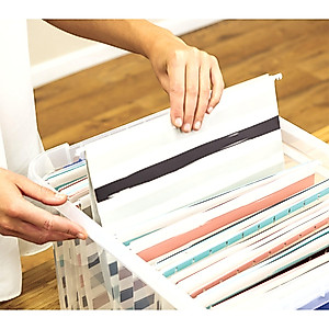 Bankers Box Heavy Duty Plastic File Storage Box with Hanging Rails, Letter/Legal, 1 Pack (0086205)