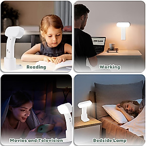 Hafeehafi LED Desk Lamp Dimmablesa Portable Lamp with USB Charging Port,3 Color Temperature Reading Light,Hangable and Standing Intelligent Adjustable Office Lamp,Square Lamp