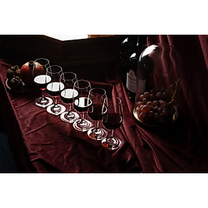 GLASSIQUE CADEAU Port and Dessert Wine, Sherry, Cordial, Aperitif Tasting Glasses | Set of 6 Small Crystal 7 oz Sippers | Mini Short Stem Nosing Taster Copitas