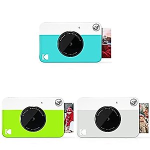 Kodak Printomatic Digital Instant Print Camera (Blue) Print Memories Instantly & Printomatic Digital Instant Print Camera (Green) & Printomatic Digital Instant Print Camera (Grey)