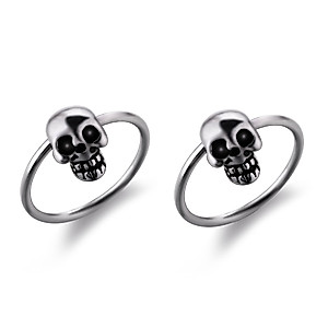 YC_jewelry 16G Stainless Steel Skull Captive Bead Ring Hoops Nose Rings Eyebrow Lip Tragus Ear Belly Body Piercing Jewelry