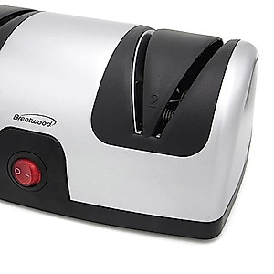 Brentwood TS-1001 2-Stage Electric Knife Sharpener, 9.80in. x 7.20in. x 4.80in.