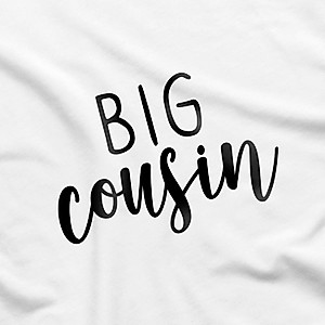 Printique Organic GOTS Certified Baby Onesie Unisex Bodysuit 0-18 months - Big Cousin | Family Baby Announcement (Big Cousin, 12-18 Months)