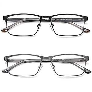 EYECEDAR 5-Pack Reading Glasses for Men Metal Frame Spring Hinges with a pair Blue Light Readers 2.50