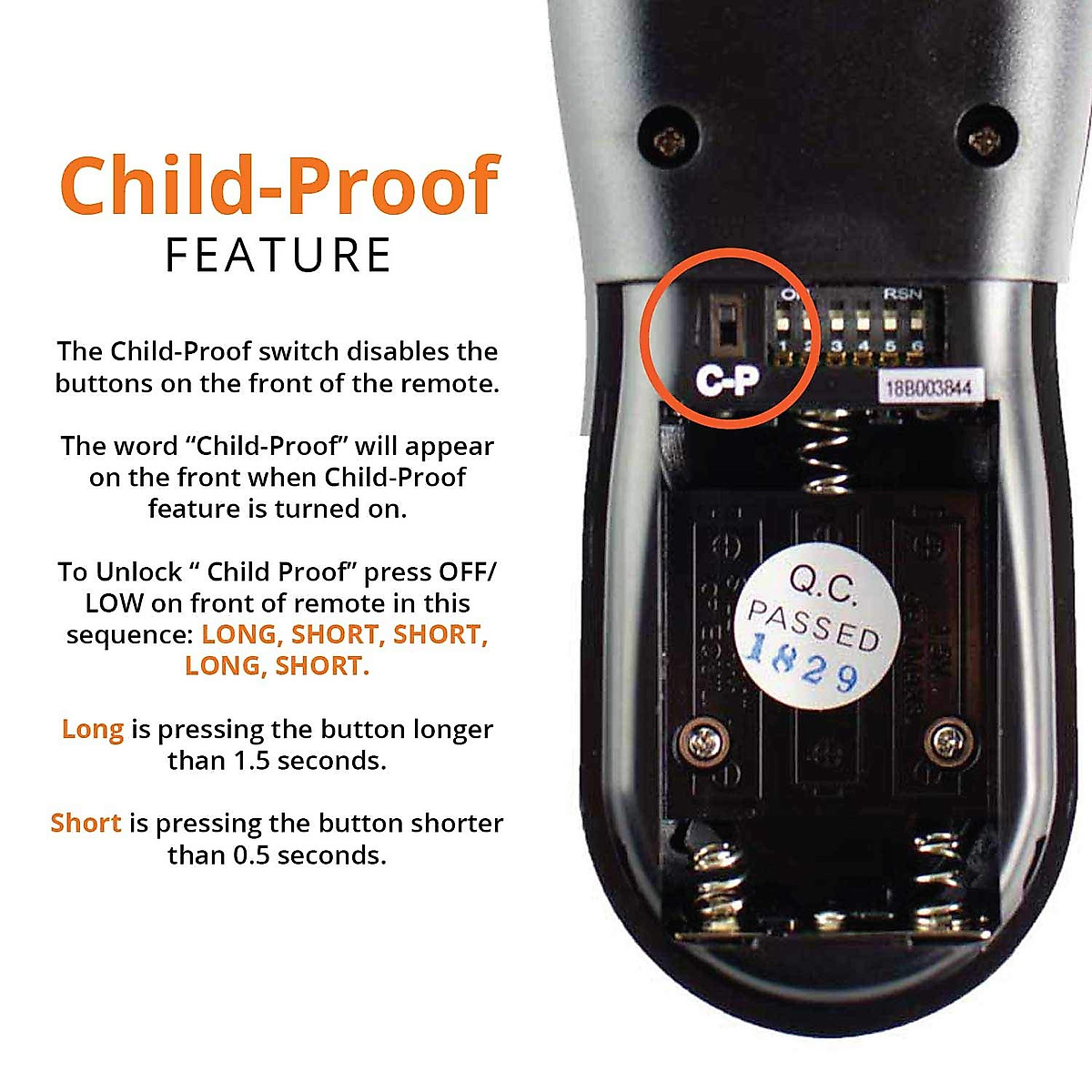 Acumen On/Off Fireplace Remote Control (RCK-I)