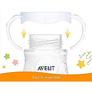 Baby Bottle Handles for Philips Avent Natural Baby Bottles, Compatible Avent Bottle Holder for Baby, 2 Count