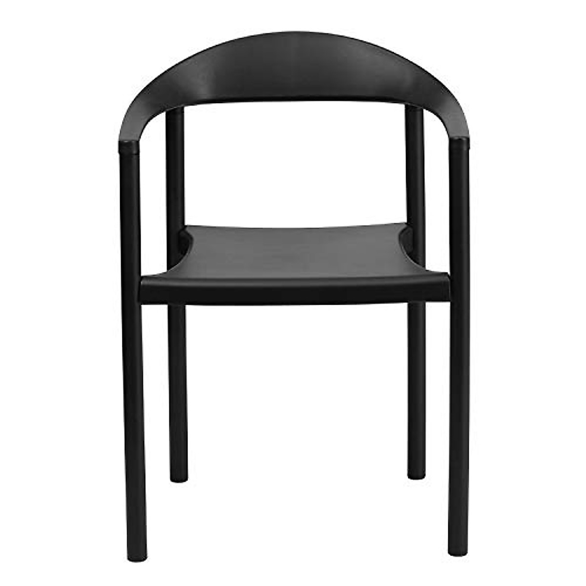 Flash Furniture 5 Pack HERCULES Series 1000 lb. Capacity Black Plastic Cafe Stack Chair