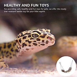 POPETPOP Climbing Pet Suspension Bridge Tank Reptile Bridge Hamster Ladder Budgie Perch Bird Cage Ladder Reptile Hammock Hanging Reptile Bridge Decor Animal Wooden Reptile Bridge Toy Lizard