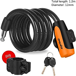 Bicycle Locks Heavy Duty Anti Theft Bike Lock High Security Level Bicycle Lock Bike Chain Lock High Security Bike Lock with Key Ideal for Bike, Electric Bike Other Outdoor Equipments,