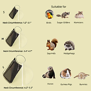 MANON ROSA Hamster Recovery Cone-E Collar & 2Pcs Self-Adhesive Bandages Set - Post Surgery Neckwear for Small Animals Rabbits Rats Ferrets Squirrels Chinchilla- Pet Medication Supplies(1C2B Small)