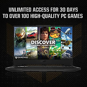 ASUS TUF Dash 15 (2022) Gaming Laptop, 15.6" 144Hz FHD Display, Intel Core i7-12650H, GeForce RTX 3060, 16GB DDR5, 512GB SSD, Thunderbolt 4, Windows 11 Home, Off Black, FX517ZM-AS73