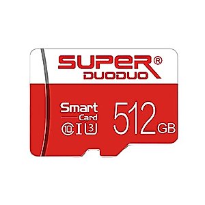 512GB Micro SD Card Memory Card Class 10 High Speed Flash Cards with Adapter for Android Phones/PC/Computer/Camera(512GB)