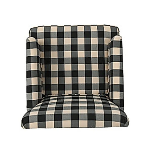 Christopher Knight Home Evete Tufted Fabric Club Chair, Black Checkerboard