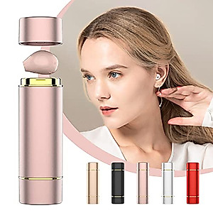 Peorpel Wireless Bluetooth Headphones Mini Earbuds with Lipstick Charging Case V 5.1 Lightweight CVC Intelligent Noise Reduction in-Ear Earphones with Microphone IPX5 Waterproof Headset for Sports