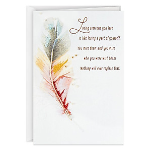 Hallmark Sympathy Card (Stitched Feather)