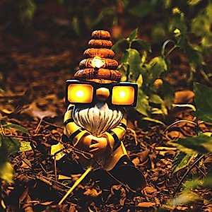 Joint Honglin Gnome Garden Statues and Figurines Outdoor - Sunglasses Funny Gnome Solar Light Outdoor Sculptures Cute Outdoor Decor for Yard Lawn (Sunglasses Gnome)