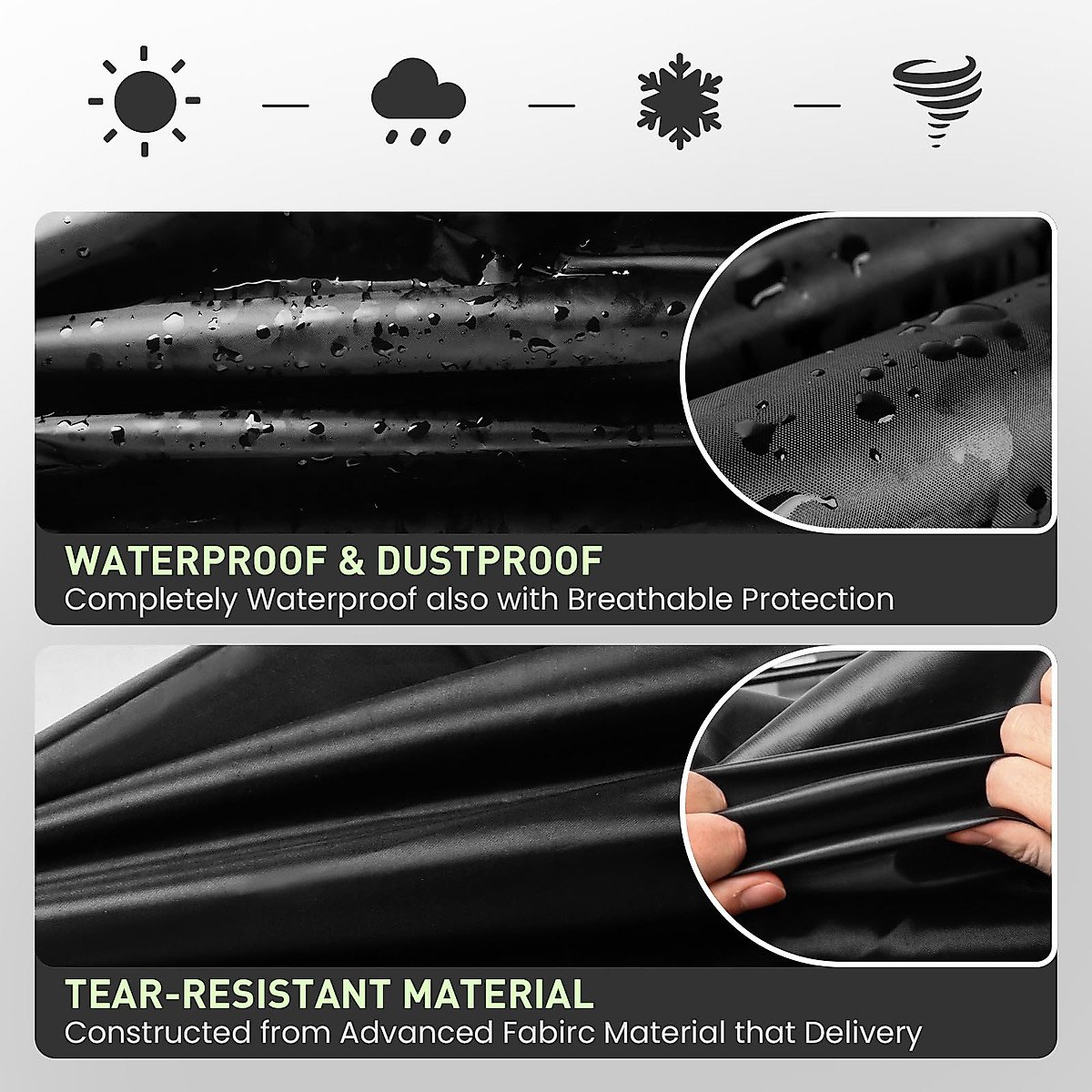 FINGER TEN Golf Bag Rain Hood Cover Pack, Black Rain Cape Umbrella for Golf Cart Bags, Fit Almost All Golfbags (Rain Hood Cover)