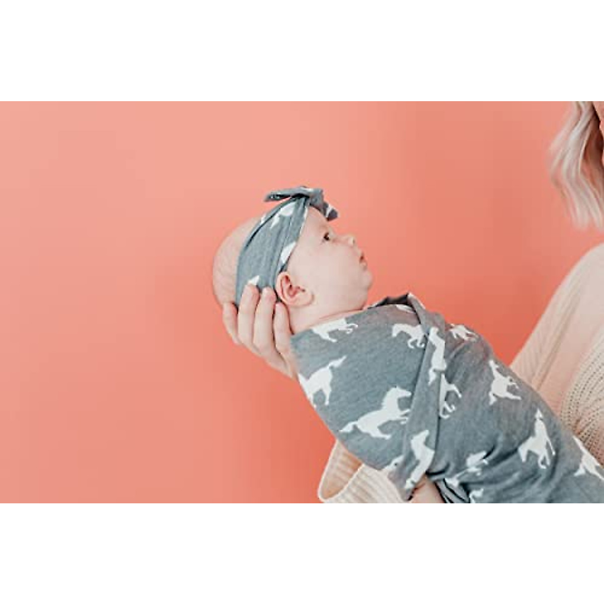 Copper Pearl Large Premium Knit Baby Swaddle Receiving Blanket Colt