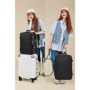 Large Carry On Travel Backpack - Flight Approved Waterproof Anti-Theft Luggage Daypack for Women Men Fit 17 Inch Laptop Business Weekender Overnight Backpack College Bag Personal Item Size Black