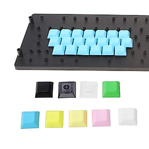 Y-QUARTER PBT Keycaps DSA 1u Blank Printed Keycaps for Gaming Mechanical Keyboard,Suit for Game Lover Gifts, Multicoloured, one size
