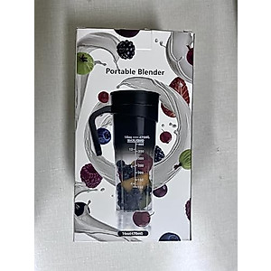 Vaeqozva Portable Blender-Personal Blender USB Rechargeable for Shakes and Smoothies Mini Blender Smoothie Maker on the Go Blender Cup with 6 Blades 16Oz Small Fruit Blender Home Travel Sports Gym