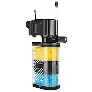 AquaMiracle Aquarium Filters 3-Stage Aquarium Filter in-Tank Filter Internal Aquarium Filter Fish Tank Filter Turtle Filter for 10-40 Gallon Fish Tanks with Aeration, Flow Direction Adjustable