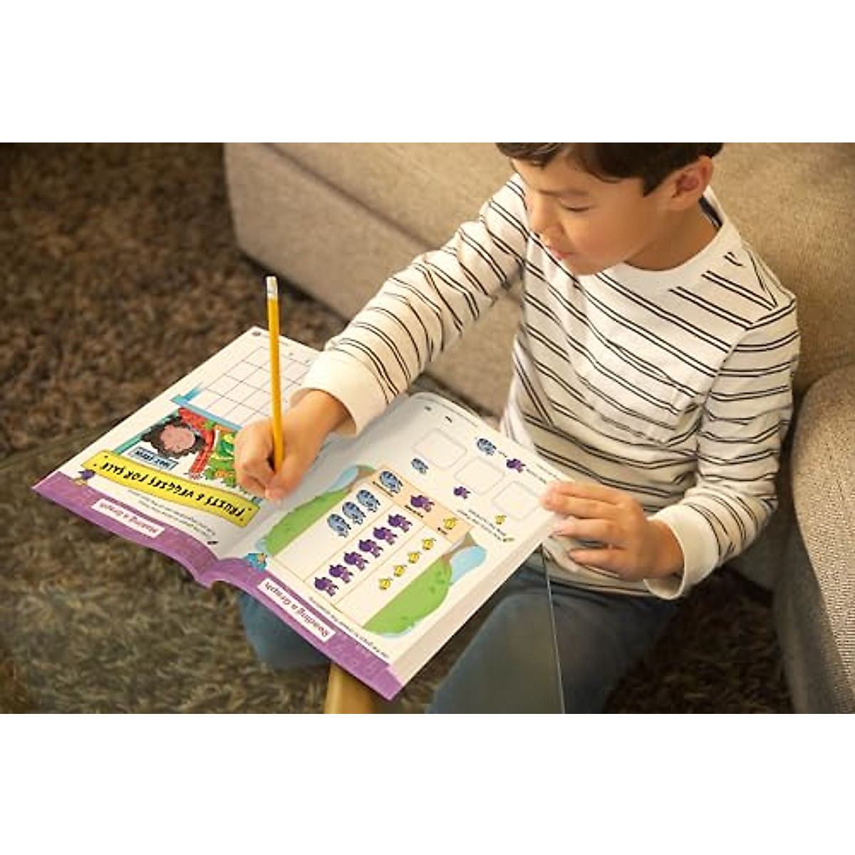 School Zone Big Math Workbook for Kindergarten & 1st Grade: Numbers, Addition, Subtraction, Shapes, Patterns, Graphs, Time, Money, and More (Big Workbook)