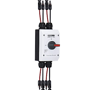 2 Input 2 Output DC 500V PV Disconnect Switch IP66 Waterproof | 32 Amp Photovoltaic Circuit Isolator for Solar Panels