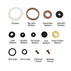 Danco 80817 Home Washer Assortment, 42-Piece, Pack of 1, Black