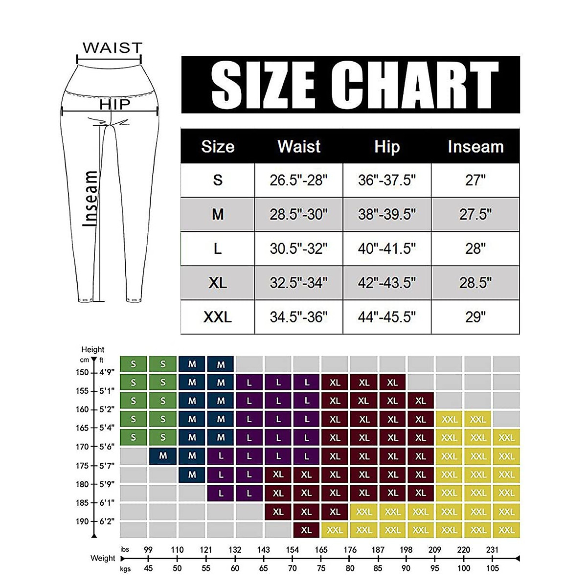 Neonysweets High Waist Yoga Leggings with Pockets Workout Athletic Running Pants Leggings Steel Gray L