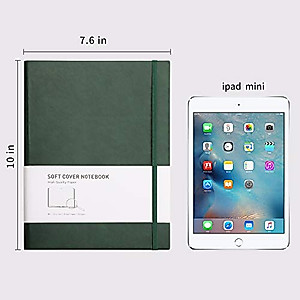 RETTACY College Ruled Leather Notebook 2 Pack - Large Business Notebook with 408 Pages,Work Notebook with 100gsm Thick Paper,7.6" X 10"