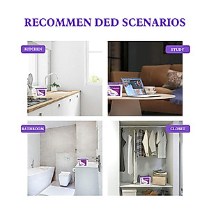 CANAGER Lavender Vanilla Moisture Absorber Box,Odor Eliminator and Dehumidifier Boxes for Closet,Bedroom,Kitchen,Bathroom-6 Packs,Cups - Traps Moisture for Fresher, Cleaner Air Purple