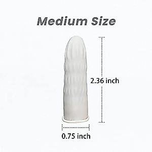 Finger Cots, Inartato Latex Finger Protectors Rubber Finger Tips Sleeves Toes Gloves Multi-Used for Handmade, Beauty Nail, Tattoo Electronic Repair Apply (Medium Size 300 Pcs Per Case)