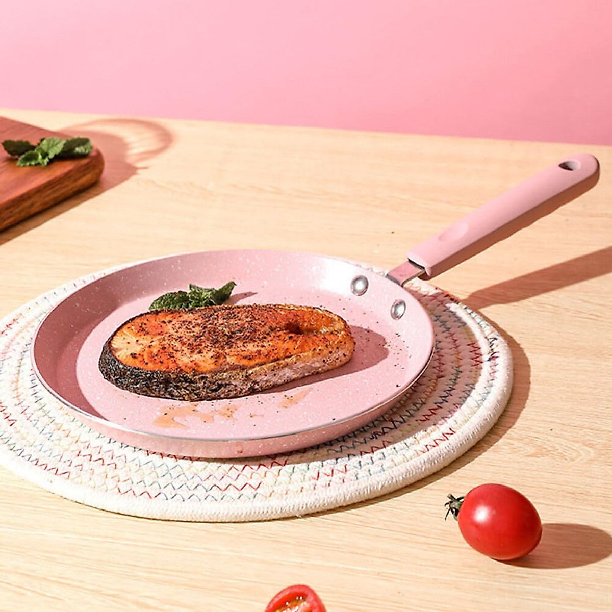 Tofficu 6 Inch Aluminum Skillet with Nonstick Coating, Omelette Pan, Frying Pan for Home and Professional Use