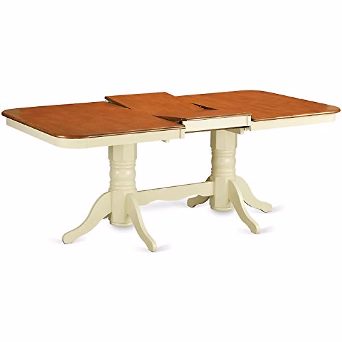 East West Furniture NAQU9-WHI-W, 9 Pieces