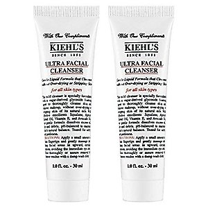 KiehIs Ultra Facial Cleanser Travel Size, Pack of 2, Total 2oz/60ml