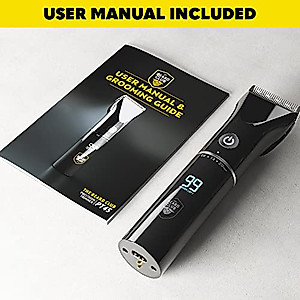 Beard Club PT45 Beard Trimmer for Men - Electric Cordless Rechargeable Beard & Hair Trimmer - High Power 7000 RPM - 8 Color Guides, 45 Unique Trim Lengths - Extra Sharp Mower Blades - Travel Lock