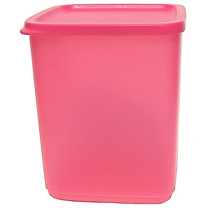 Tupperware Basic Bright Square Round Modular Canister 7.5c Pink
