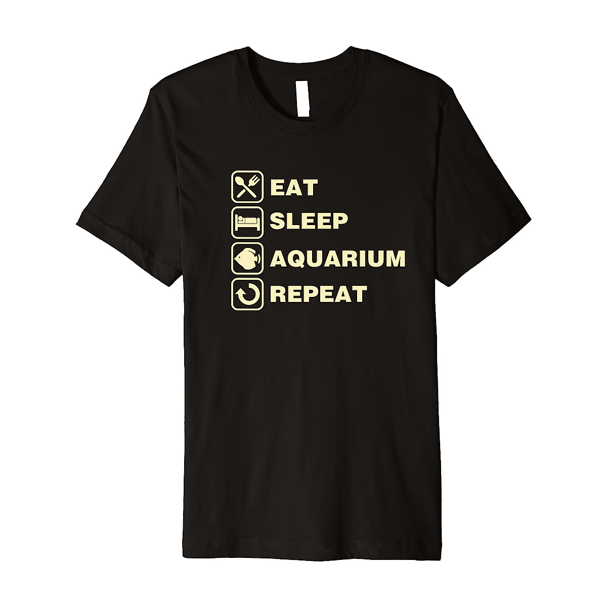 Eat Sleep Aquarium Repeat Cute Tropical Fish Aquarium Lover Premium T-Shirt