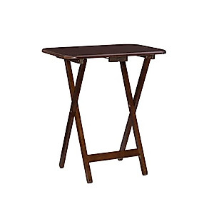 Powell Furniture Burke Tray Tables, Cherry, 15.72 x 26.38 x 23.58