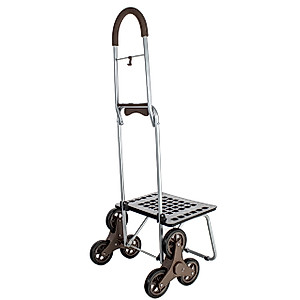 dbest products Stair Climber Bigger Trolley Dolly MM , Handtruck Hardware Garden Utility Cart, Brown