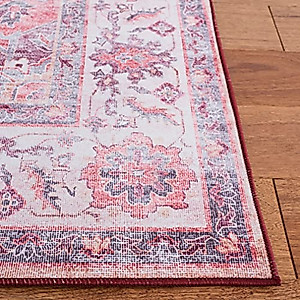 SAFAVIEH Tucson Collection Area Rug - 5' x 8', Rust & Beige, Persian Design, Non-Shedding Machine Washable & Slip Resistant Ideal for High Traffic Areas in Living Room, Bedroom (TSN163P)