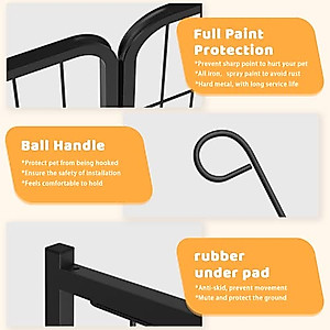 OFIKA Heavy Duty Metal Playpen for Medium/Small Animals, 8 Panels 24”Height x 32" Width, Dog Fence Exercise Pen with Doors, Pet Puppy Pen for Outdoor, Indoor, RV, Camping, Yard